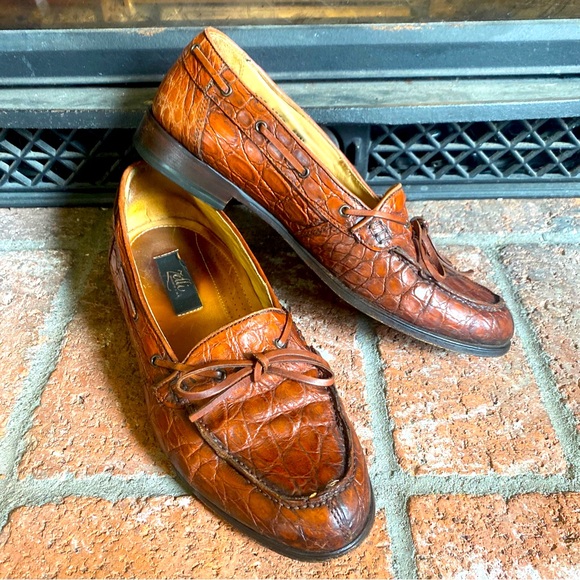 Zelli | Shoes | Zelli Genuine Crocodile Loafers Hand Crafted In Italy ...